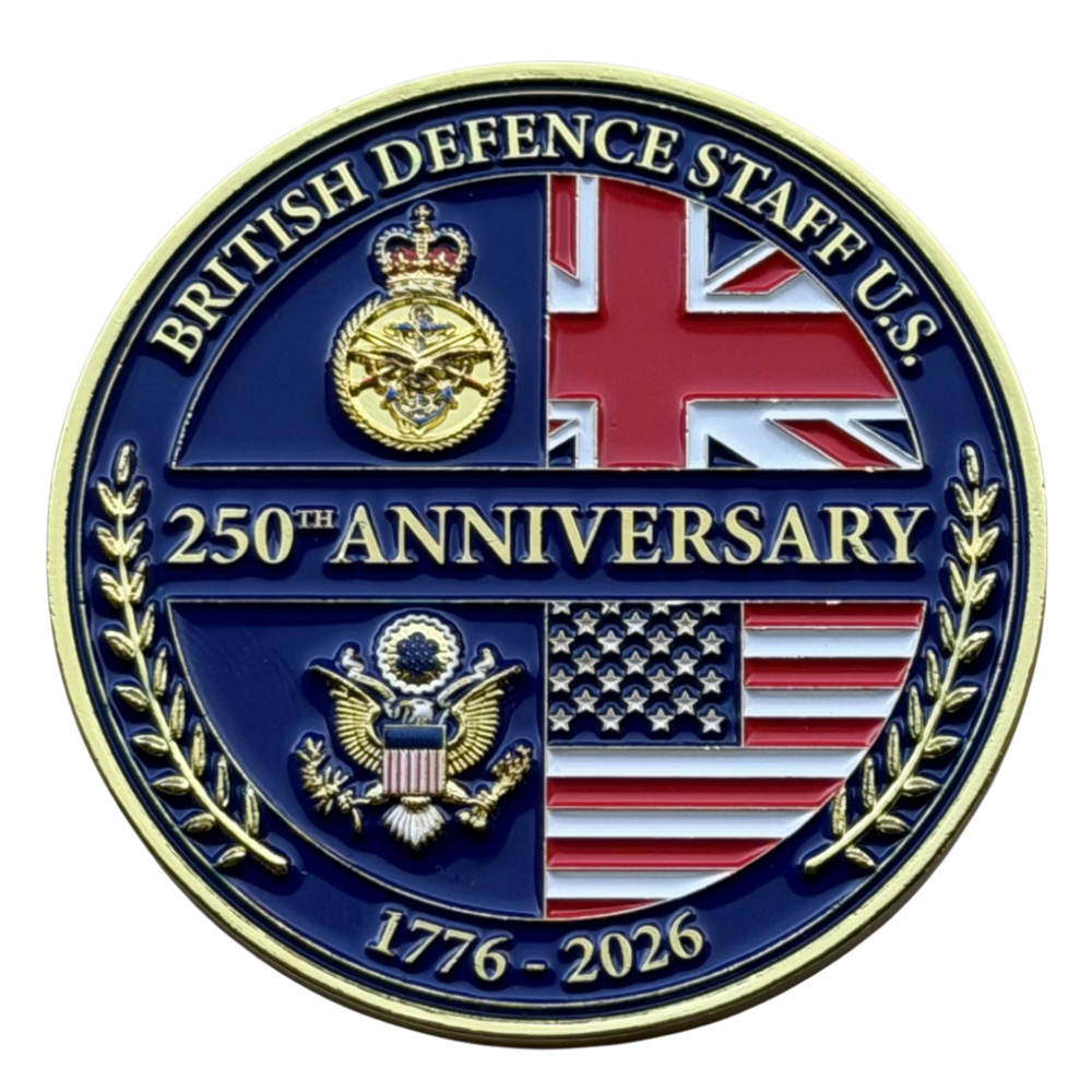 The UK Embassy partnered with us to create a custom challenge coin ...